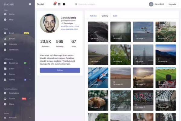 Stacked - bootstrap 4 angular admin template latest version - Plugloop