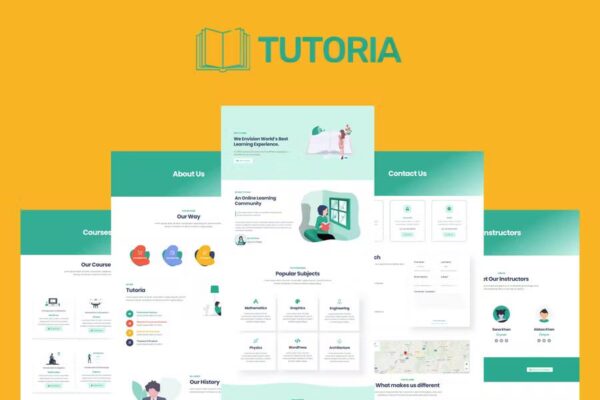 TUTORIA – EDUCATION & ONLINE COURSES ELEMENTOR TEMPLATE KIT LATEST ...